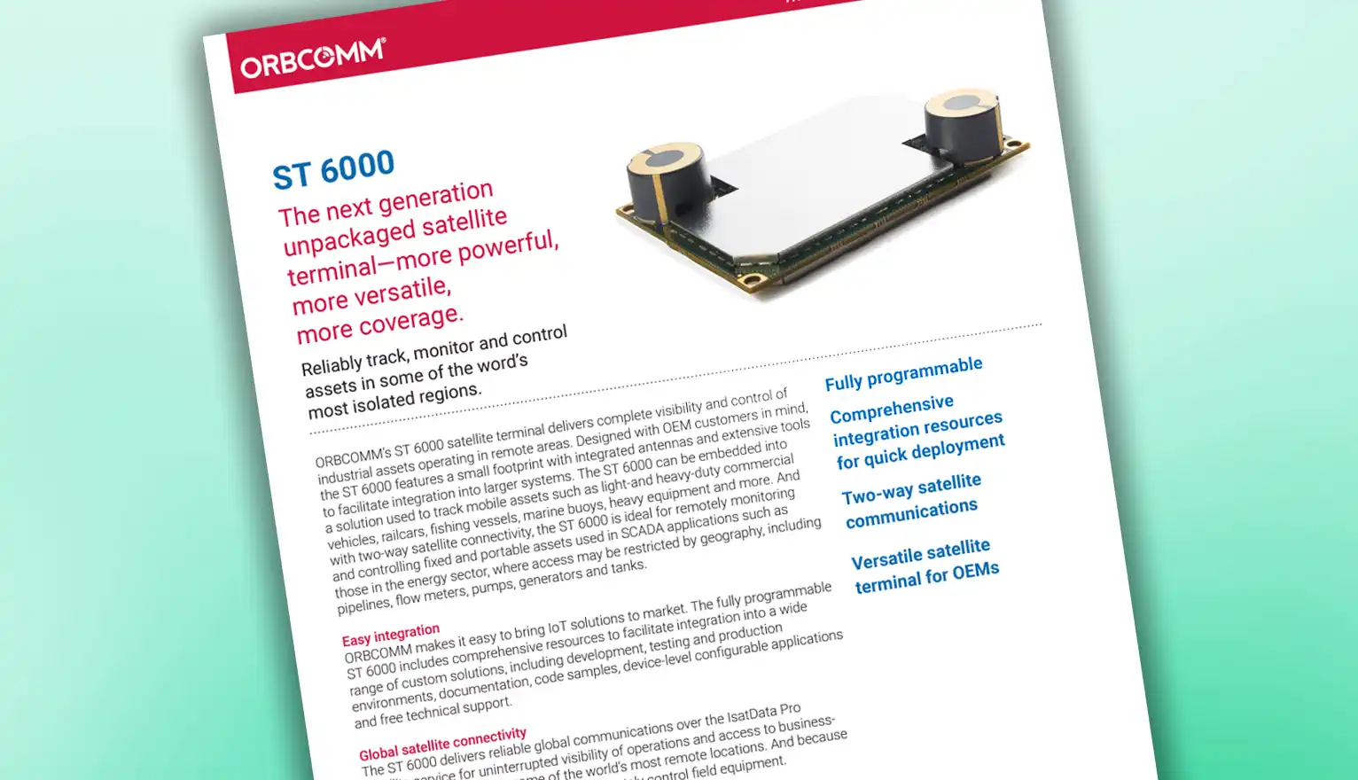 Global IoT | KOREA ORBCOMM